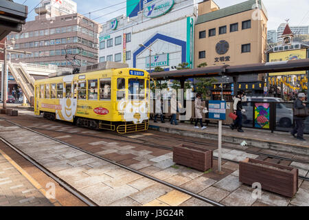Streetcar of Nagasaki Electric Tramway, Nagasaki, Nagasaki, Japan Stock ...