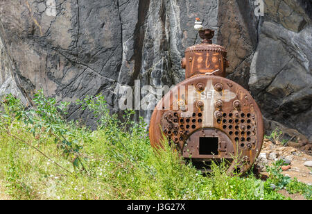 Old rusty steam boiler Stock Photo - Alamy