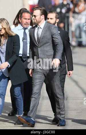 Celebrities at the ABC studios Featuring: Chris Evans Where: Los ...