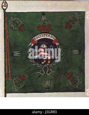 The flag of the 'Regiment Prinz Carl' from Hessen Kassel, featuring ...