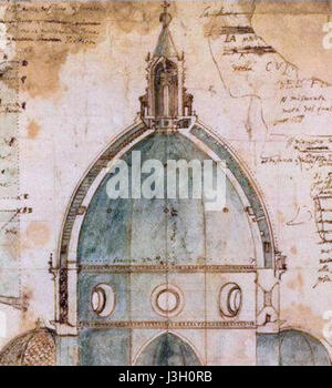 Florence dome Cigoli drawing colour corrected Stock Photo - Alamy