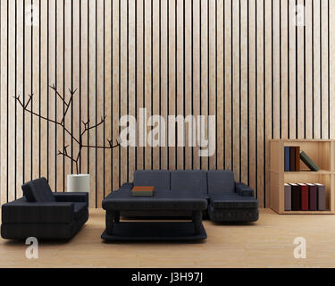 cabinet shelf in loft interior room minimal designs, 3d rendering Stock ...