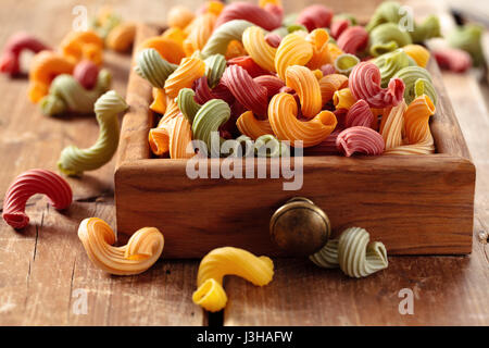 Colorful Italian pasta ‘Amore’ in small drawer Stock Photo - Alamy