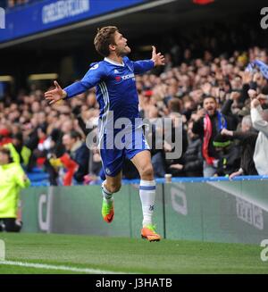 MARCOS ALONSO OF CHELSEA CELEB CHELSEA V ARSENAL STAMFORD BRIDGE ...