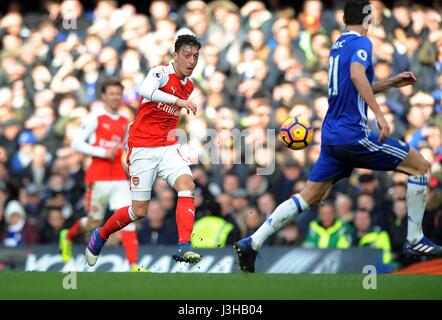 MESUT OZIL OF ARSENAL CHELSEA V ARSENAL STAMFORD BRIDGE STADIUM LONDON ...