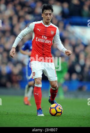 MESUT OZIL OF ARSENAL CHELSEA V ARSENAL STAMFORD BRIDGE STADIUM LONDON ...