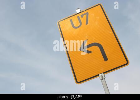 Germany Roadworks diversion detour German Autobahn Motorway Expressway ...