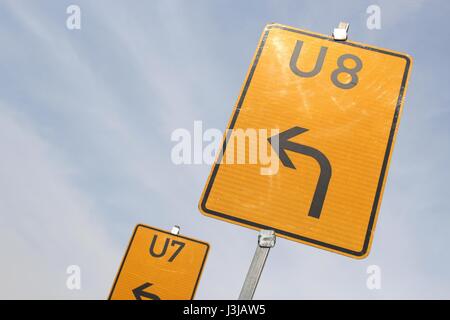 Germany Roadworks diversion detour German Autobahn Motorway Expressway ...