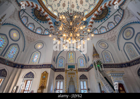 Interior of Tokyo Camii or Tokyo Mosque. Ottoman style mosque and ...