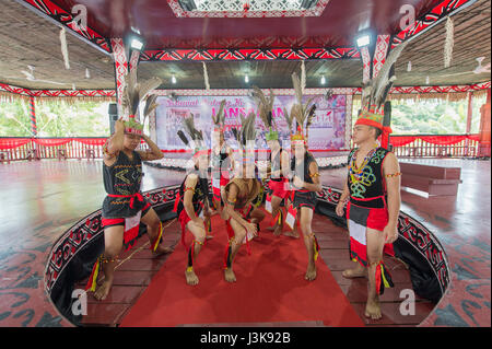 Kadazan dusun tribe in traditional costume during Sabah Harvest ...