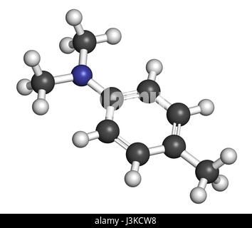 N,N-dimethyl-p-toluidine (DMPT) molecule. Commonly used as catalyst in ...