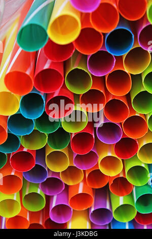 Fancy straw art background. Abstract wallpaper of colored fancy straws ...
