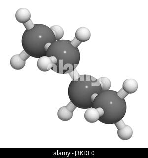 Molecular model of Butane Stock Photo - Alamy