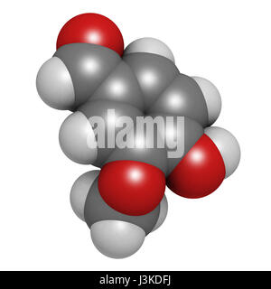Chemical structure of Vanillin. Vanillin is the main component of ...