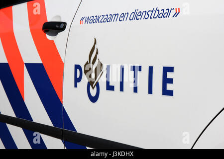 Patrol car of the Dutch police Politie Stock Photo - Alamy
