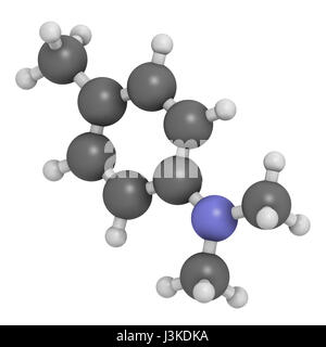N,N-dimethyl-p-toluidine (DMPT) molecule. Commonly used as catalyst in ...