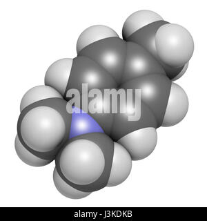 N,N-dimethyl-p-toluidine (DMPT) molecule. Commonly used as catalyst in ...