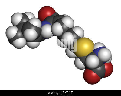 Cilastatin molecule. Dehydropeptidase inhibitor that blocks breakdown ...