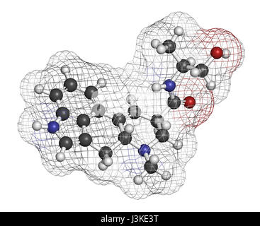 Ergometrine drug molecule. Used to prevent bleeding after childbirth ...