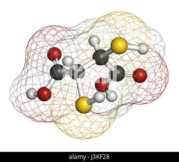 Succimer (dimercaptosuccinic acid, DMSA) lead poisoning drug molecule ...