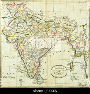 This 19th-century map of India provides a detailed geographical ...