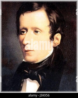 Italian poet and philosopher Giacomo Leopardi, painting 1800s Stock ...