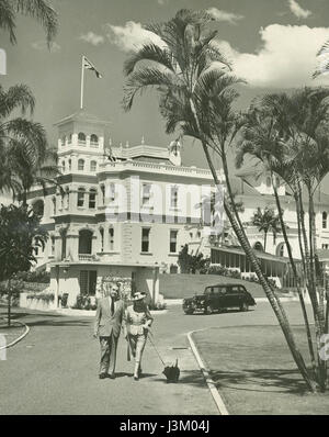 Government House, Sir John & Lady Lavarack, Brisbane 1947 Stock Photo ...
