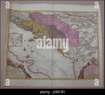 Historical map of Dalmatia and surroundings Stock Photo - Alamy