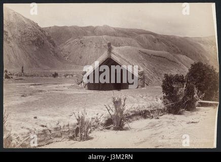 Hinemihi Meeting House after Tarawera eruption 1886 Stock Photo - Alamy