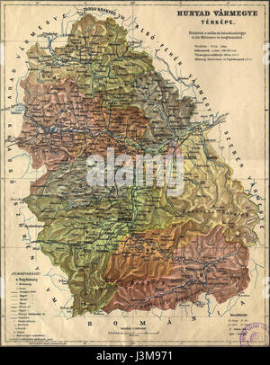 Hunyad county administrative map Stock Photo - Alamy