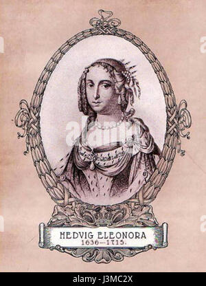A portrait painting of Hedwig Eleanor of Sweden, created by Ernst ...