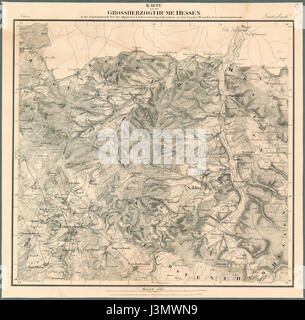 The map of the Grand Duchy of Hesse from 1832 to 1850 offers a ...
