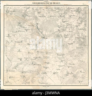 This map from the Grand Duchy of Hesse (Grossherzogtum Hessen) between ...