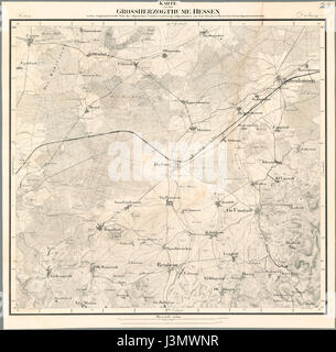 The map of the Grand Duchy of Hesse from 1832 to 1850 offers a ...