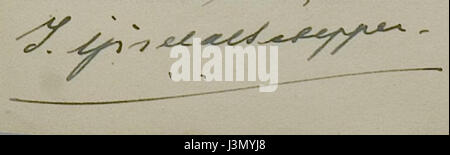 Handtekening Isak IJssel de Schepper Stock Photo - Alamy