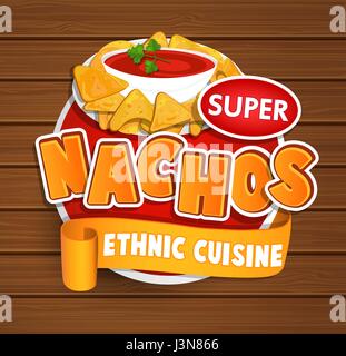 nachos with sauce mexican food Stock Vector Image & Art - Alamy