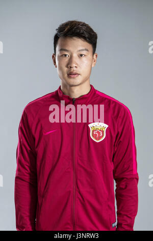 Portrait of Chinese soccer player Chen Anqi of Chongqing Dangdai Lifan ...