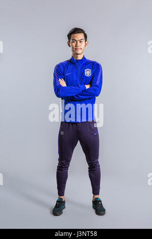 Portrait of Chinese soccer player Zhao Yuhao of Hebei China Fortune F.C ...