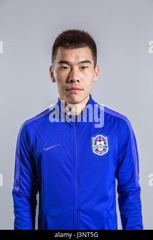 Portrait of Chinese soccer player Wang Hao of Liaoning Whowin F.C. for ...