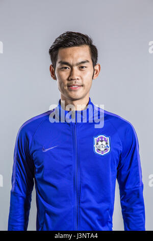 Portrait of Chinese soccer player Zhao Yuhao of Hebei China Fortune F.C ...