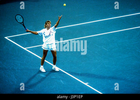 Steffi Graf (GER) competing at the 1987 US Open Stock Photo - Alamy