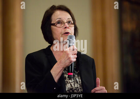 Judge Teresa Carr Deni at the District Attorney Debate at WHYY Studios ...