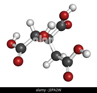 Hydroxycitric acid (HCA, hydroxycitrate) molecule. Used as weight loss ...