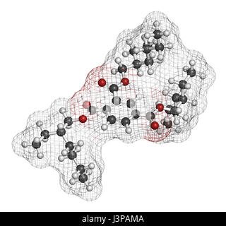 PVC polymer, molecular model. PVC (polyvinyl chloride) is a ...