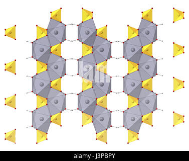 Gypsum (calcium sulfate dihydrate, CaSO4.H2O) mineral, chemical ...