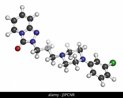 Trazodone antidepressant, hypnotic and anxiolytic drug molecule ...