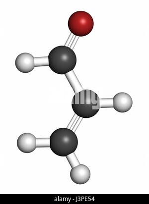 Acrolein, propenal, unsaturated aldehyde molecule. It is used as a ...