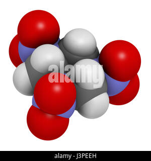 RDX (cyclonite, hexogen) explosive molecule, chemical structure Stock ...