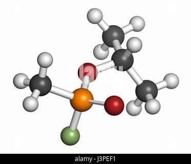 Sarin nerve agent molecule (chemical weapon). Skeletal formula Stock ...