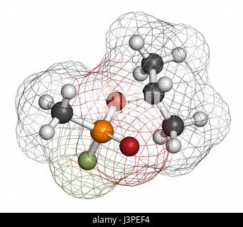 Sarin nerve agent molecule (chemical weapon). Skeletal formula Stock ...